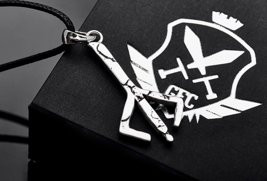 Sterling Silver Caryll Rune Hunter's Mark Pendant, Video Game Necklace ...