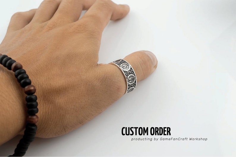 Daedric Runes Ring LARP Jewelry Fantasy Daedra Ring | Etsy