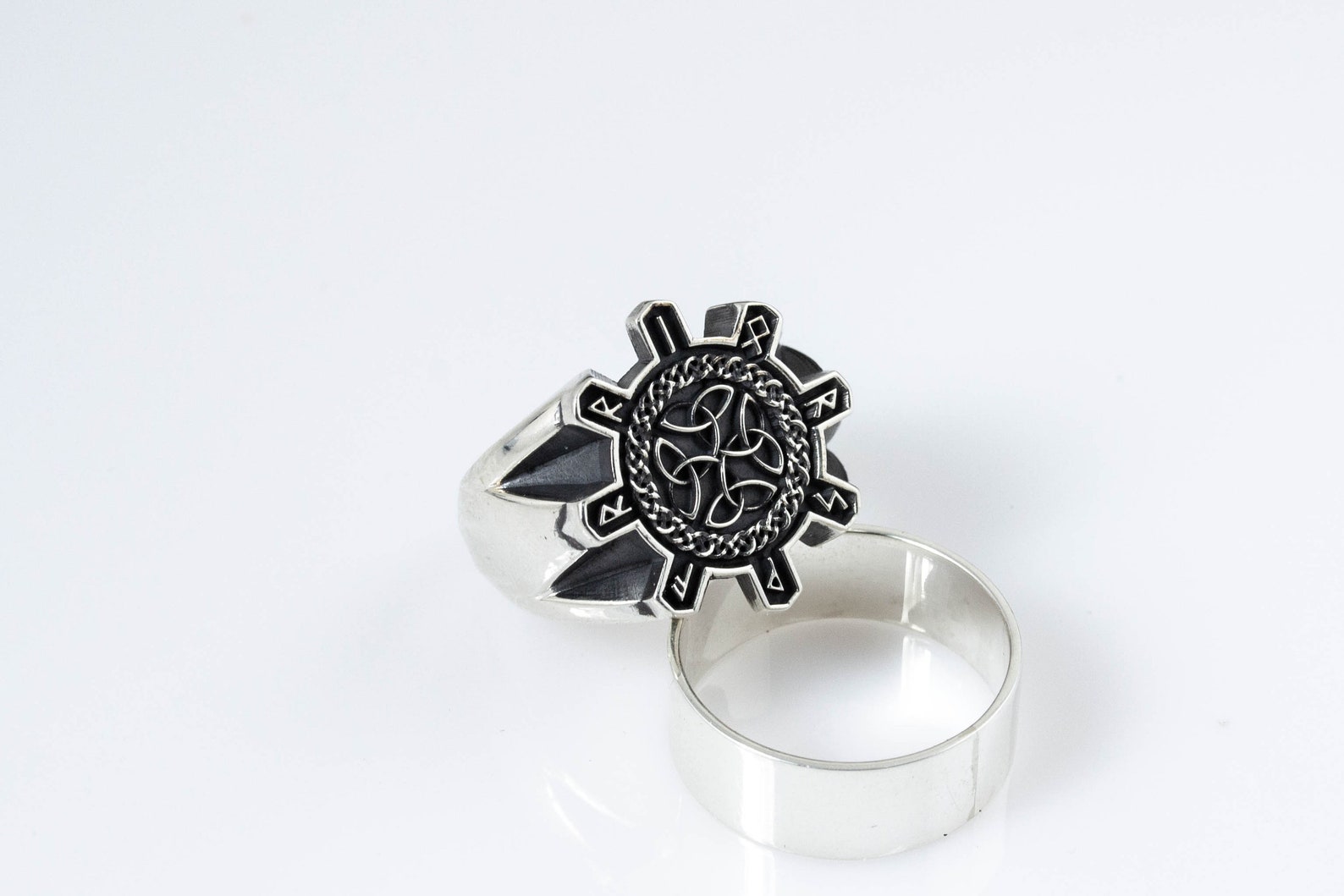 Celtic Runes Ring Triquetra Ring Vikings Warriors Jewelry | Etsy