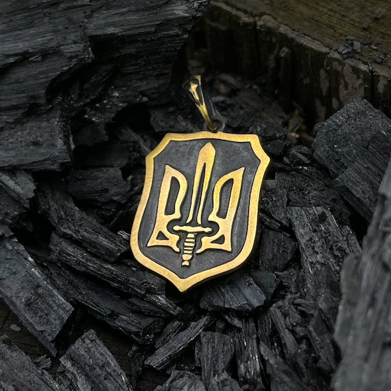 Coat of Arms of Ukraine on Shield Symbol of Freedom Stand - Etsy