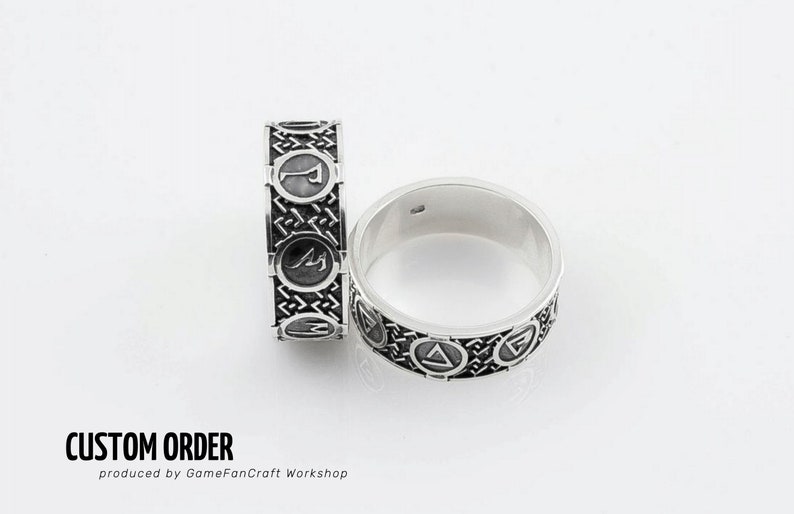 Daedric Runes Ring LARP Jewelry Fantasy Daedra Ring | Etsy