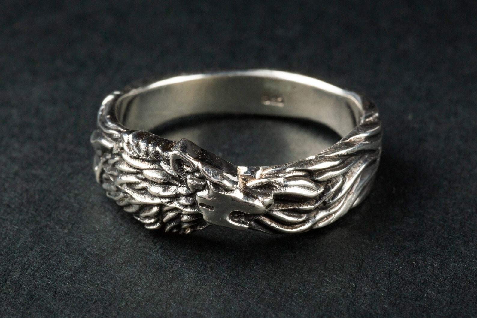 Silver Wolf Band Ring LARP Animal Jewelry Predator Ring - Etsy