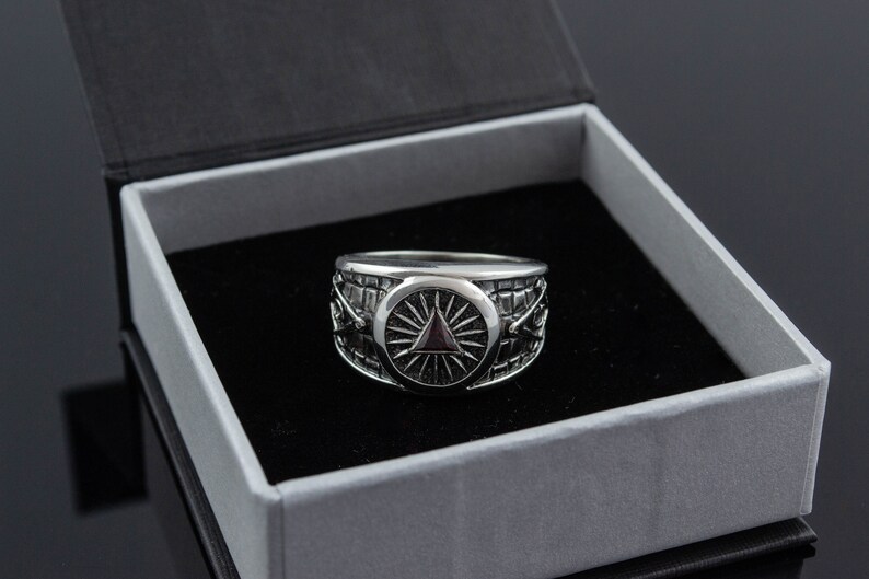 Masonic Man Ring Secret Society Gift for Him Yellow Gold - Etsy