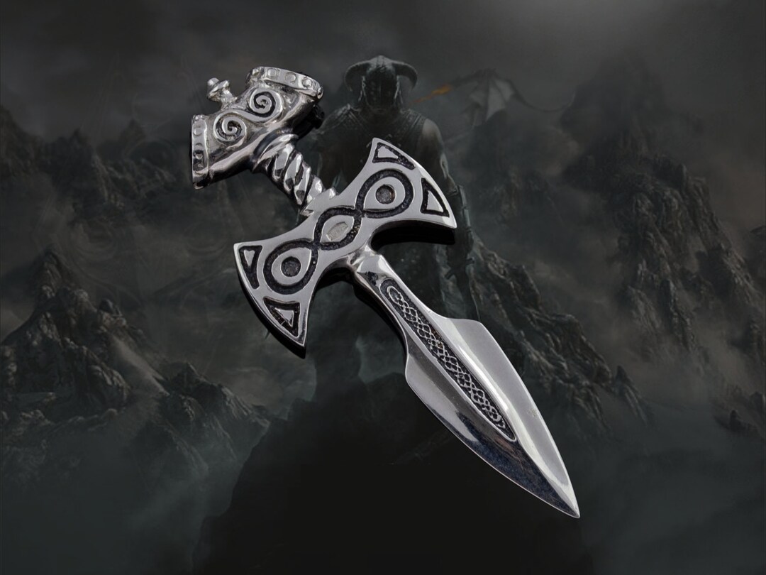 Stering Silver Amulet of Talos Video Game Necklace Fantasy Cosplay ...