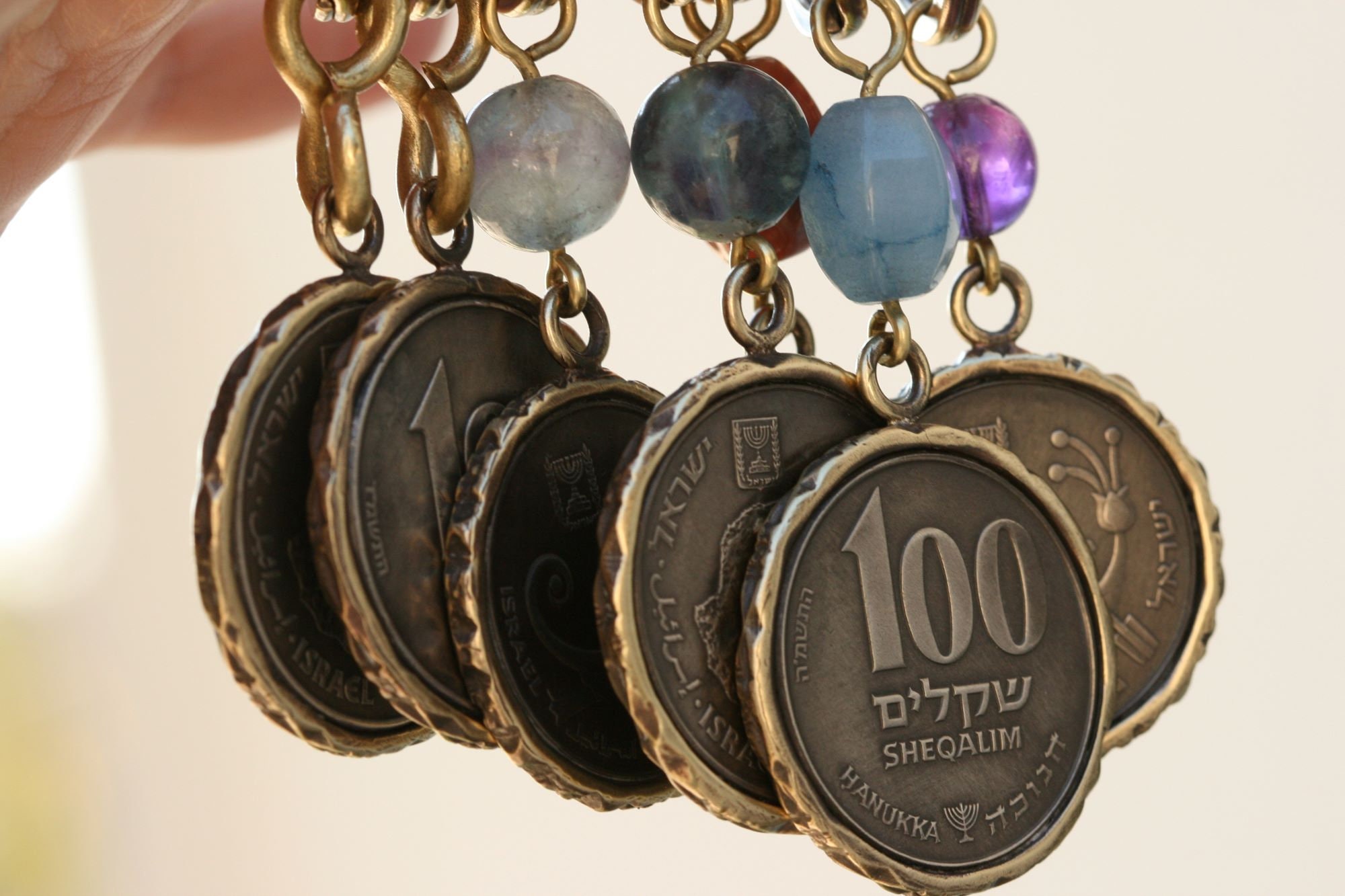 Key Holder, Israeli Hundred Shekalim Keychain, Old Israeli Money ...