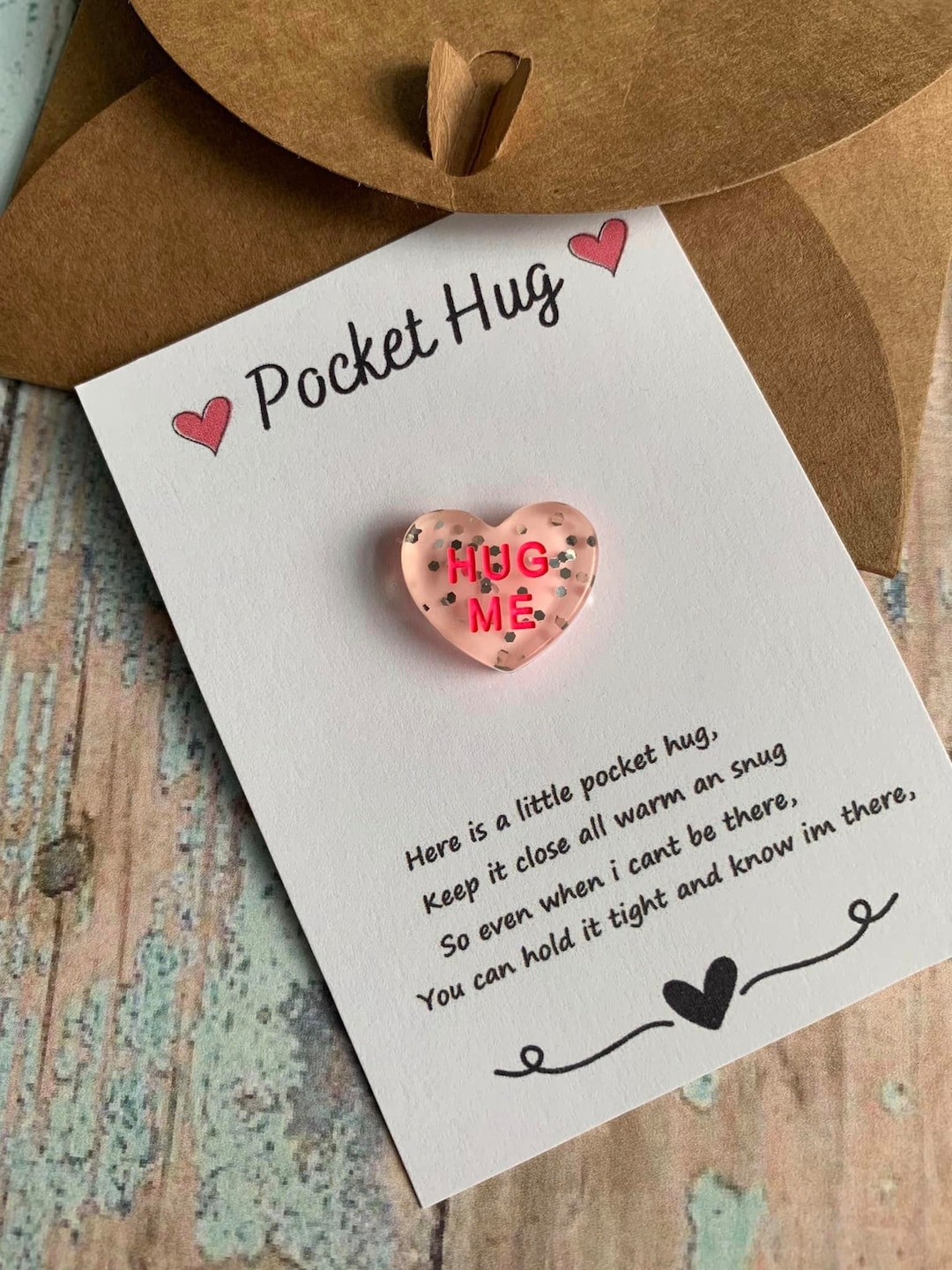 Pocket Hugs Heart for Friends, Thinking of You Gifts, Sending a Hug for ...