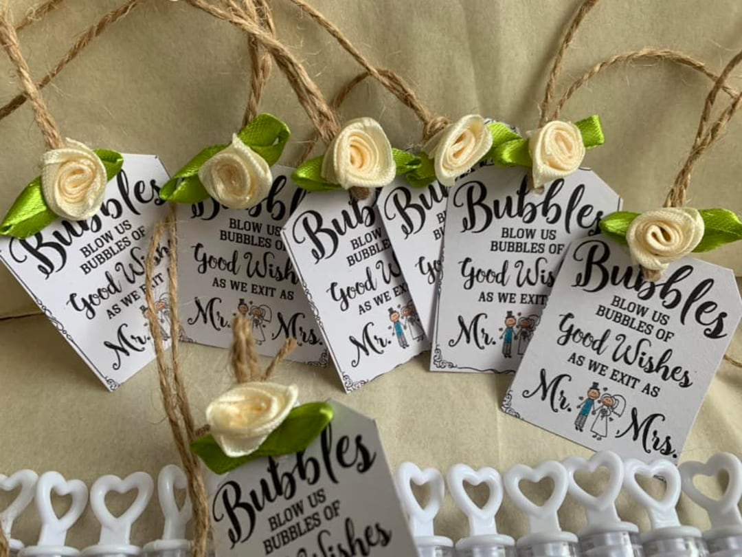 Blow Bubbles for the Mr & Mrs Bubble Rose Wands for Weddings Favours - Etsy