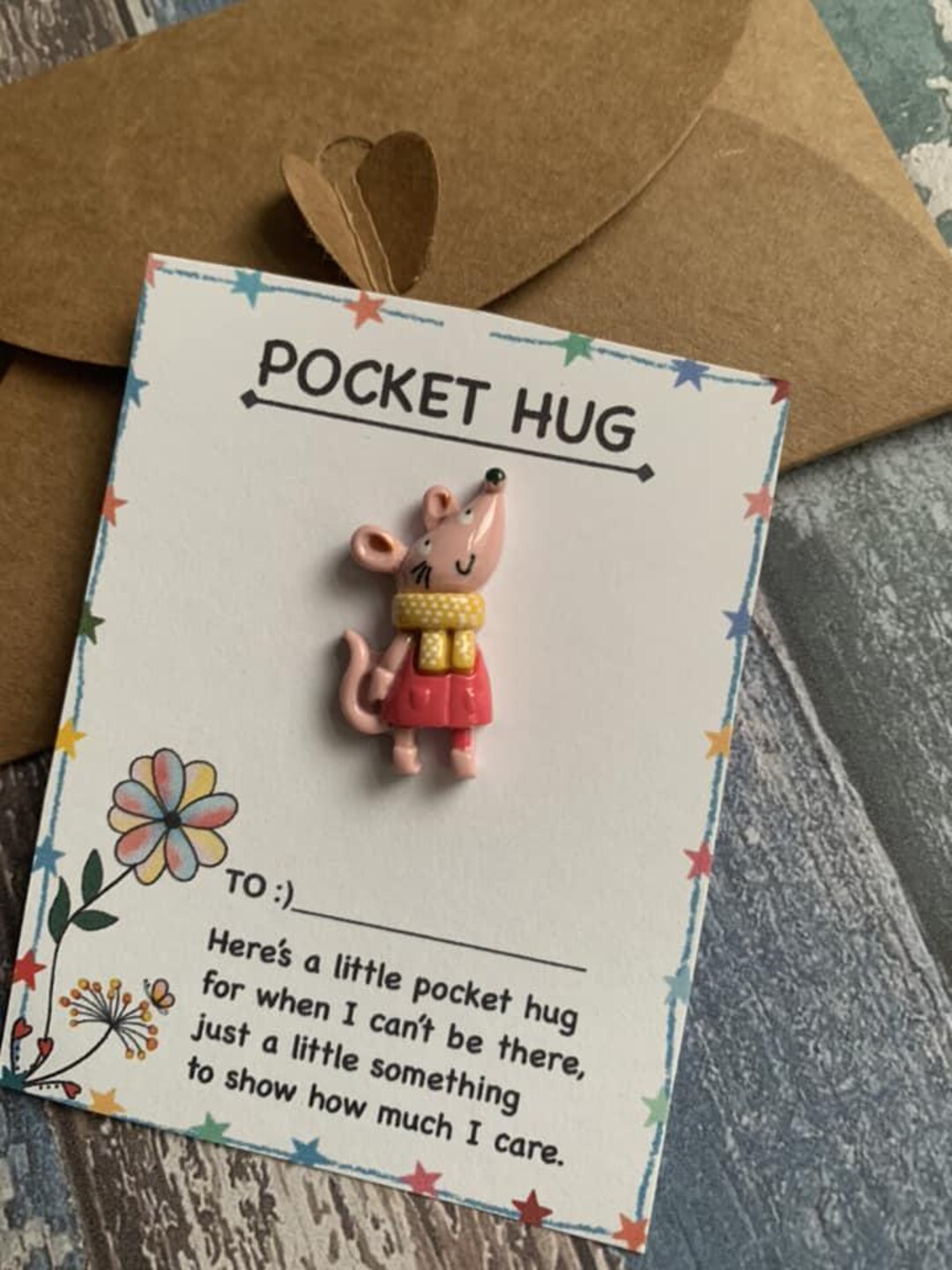 Pocket Bitty Mouse Hug for Friend Daughter Mum Sister Nan Thinking of ...