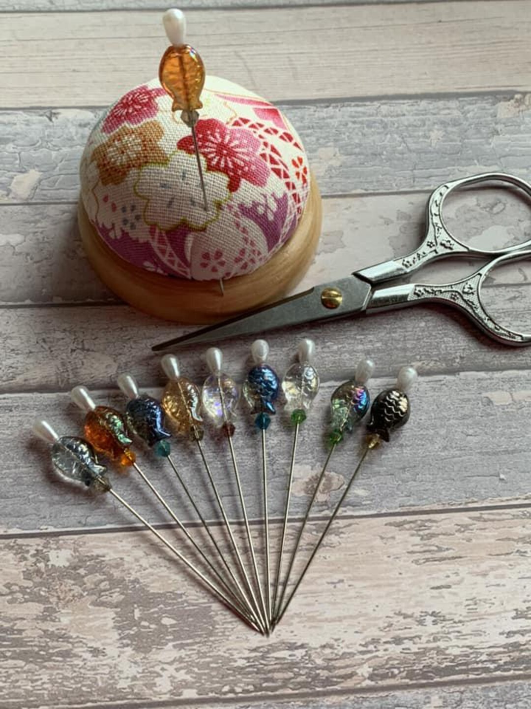 Dressmaking Pin and Sewing Pins Dressmaking Beaded Glass X 10 - Etsy UK