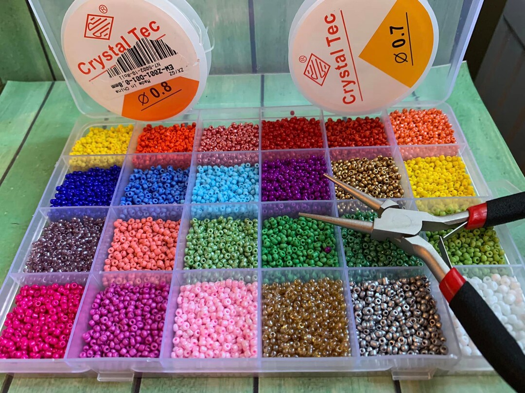 Sead Bead, 2mm 24 Colors Bracelet Making Kit Jewelry Making Kits for ...