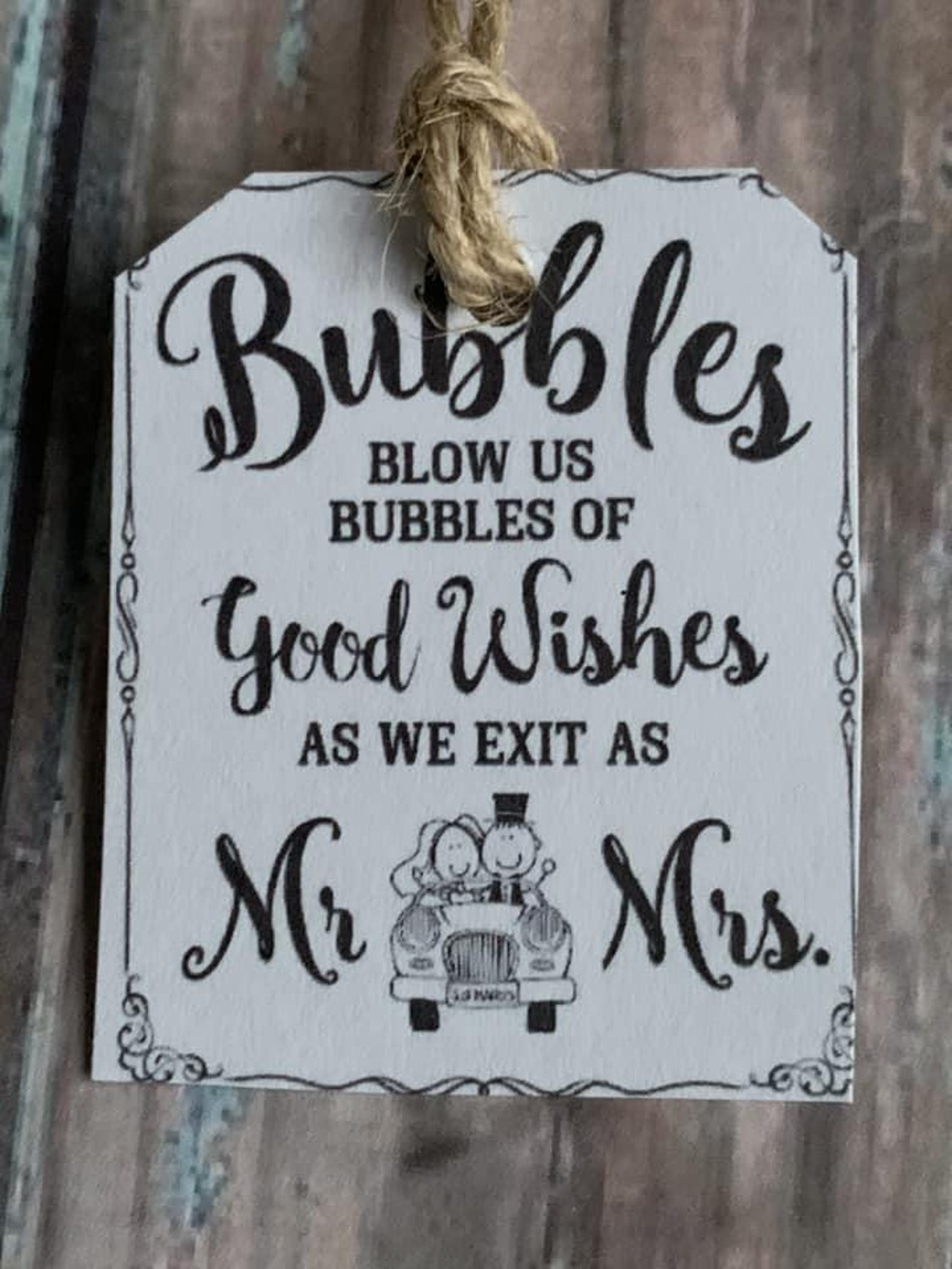 Table Decoration Bubbles for the Mr & Mrs Bubble Ribbon Wands for ...