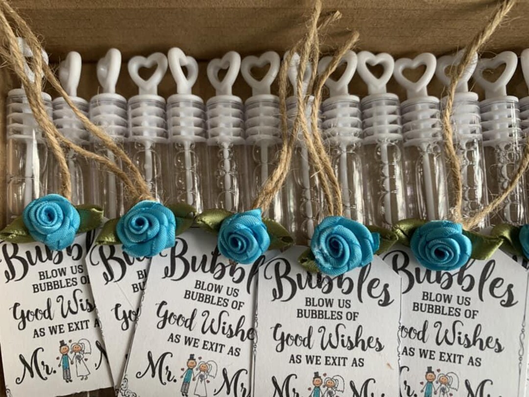 Blow Bubbles for the Mr & Mrs Bubble Rose Wands for Weddings Favours - Etsy