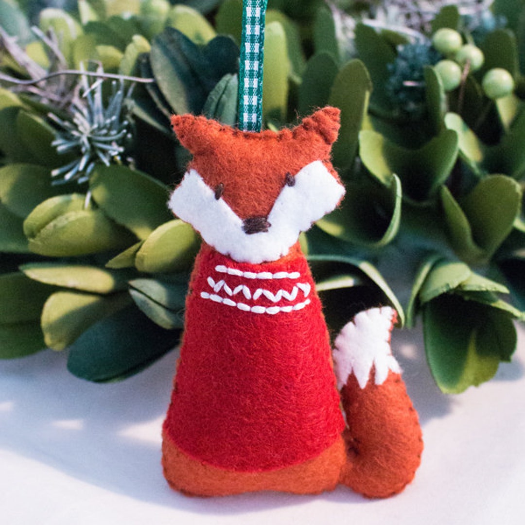 Felt Hanging Fox With Jumper. Hanging Wool Felt Fox, Woodland ...