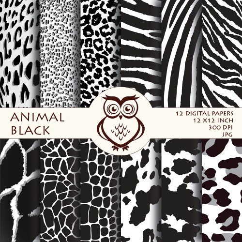 Animal Print Digital Paper: animal PRINT Paper | Etsy
