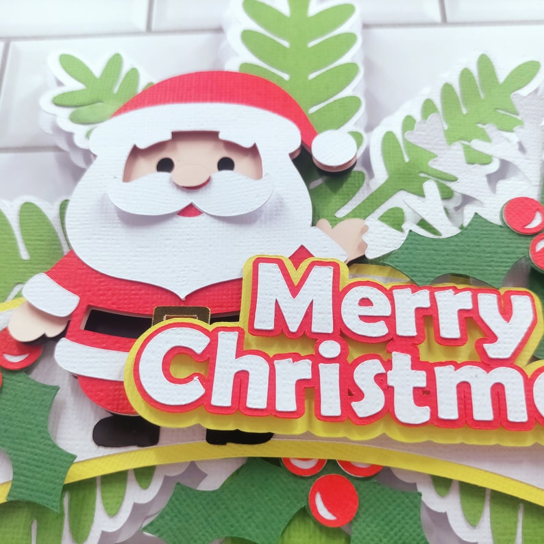 Christmas Santa Claus Cake Topper, 3D Birthday SVG Cricut Machine ...