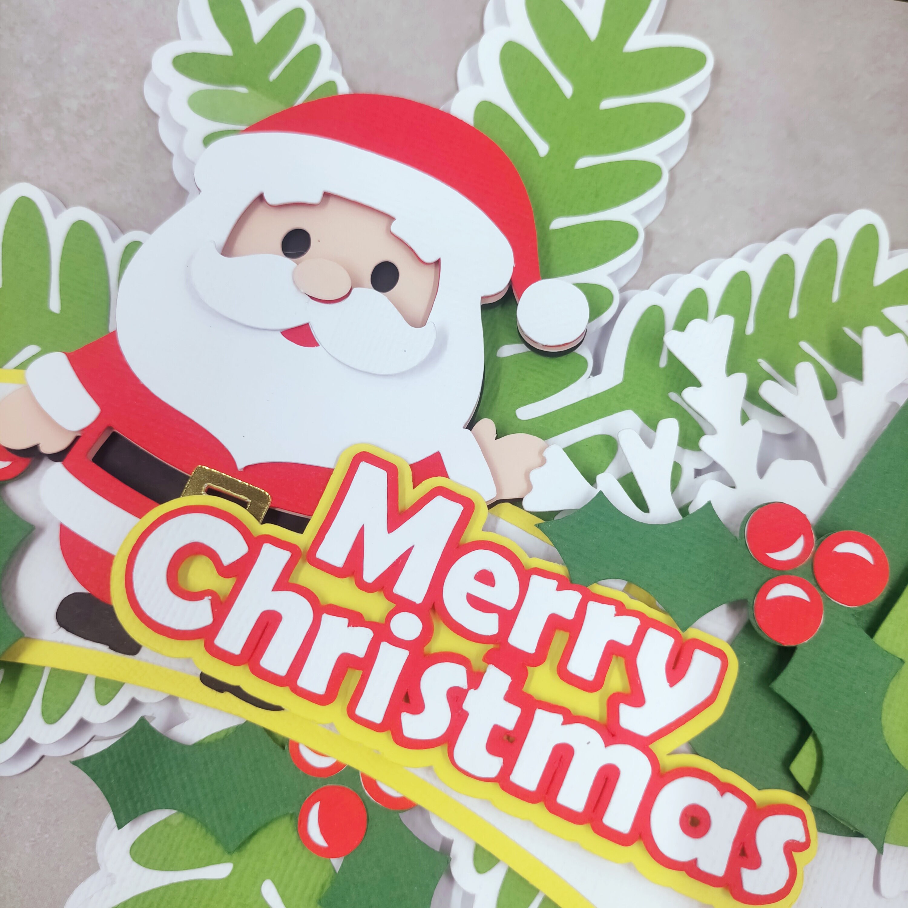Christmas Santa Claus Cake Topper, 3D Birthday SVG Cricut Machine ...