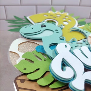 Dinosaur Number 2 Cake Topper: Kids Birthday Party Decoration (SVG File ...