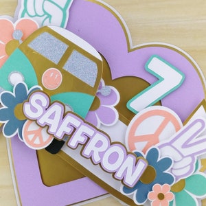Groovy Combi Van Digital Cake Topper for Retro Weddings & Anniversary ...
