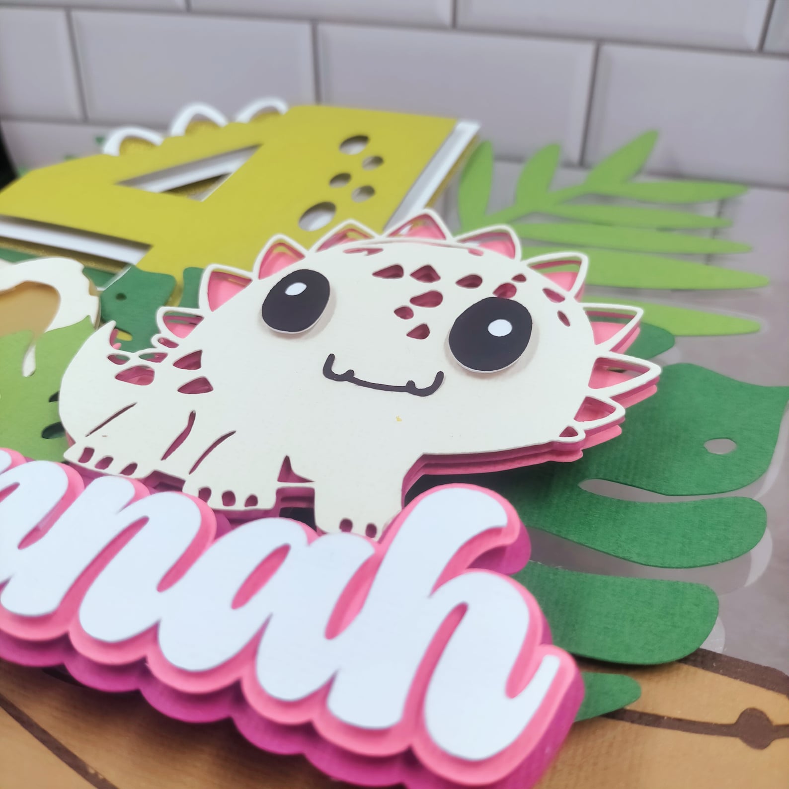 Cute Dinosaur Number 4 Cake Topper Easy Download SVG File for - Etsy