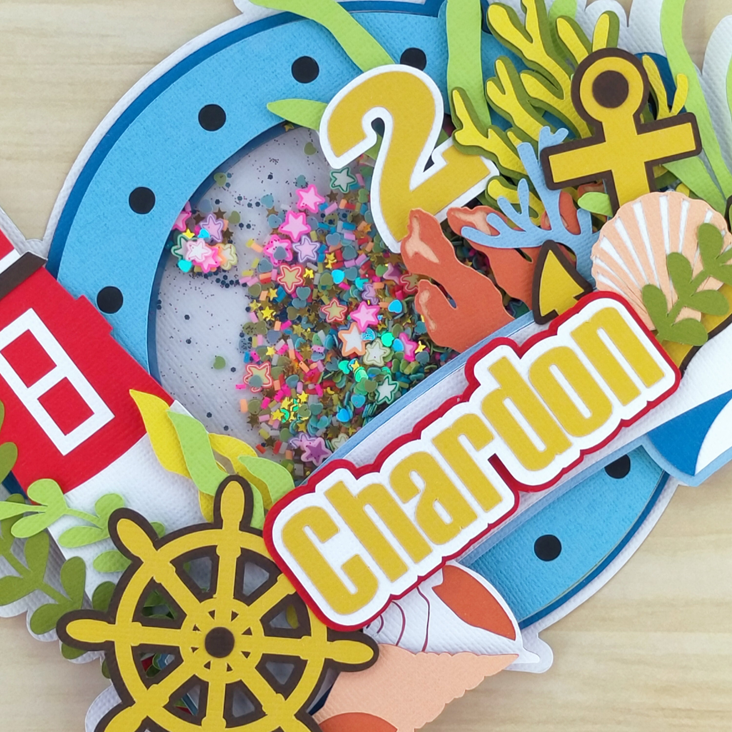 Ocean Underwater Theme 3D Birthday Shaker Cake Topper - Etsy Australia