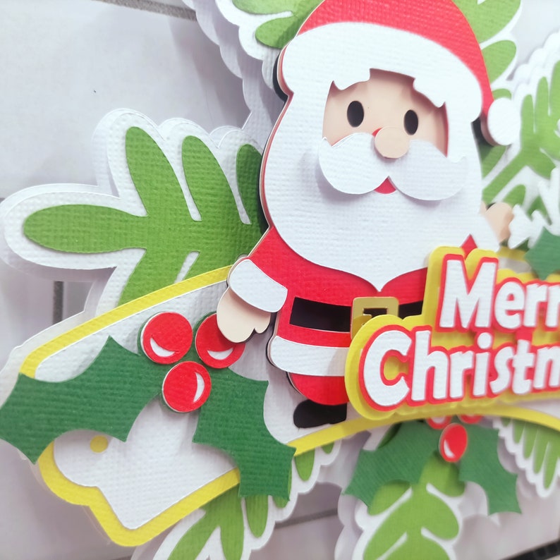 Christmas Santa Claus Cake Topper, 3D Birthday SVG Cricut Machine ...