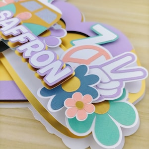 Groovy Combi Van Digital Cake Topper for Retro Weddings & Anniversary ...