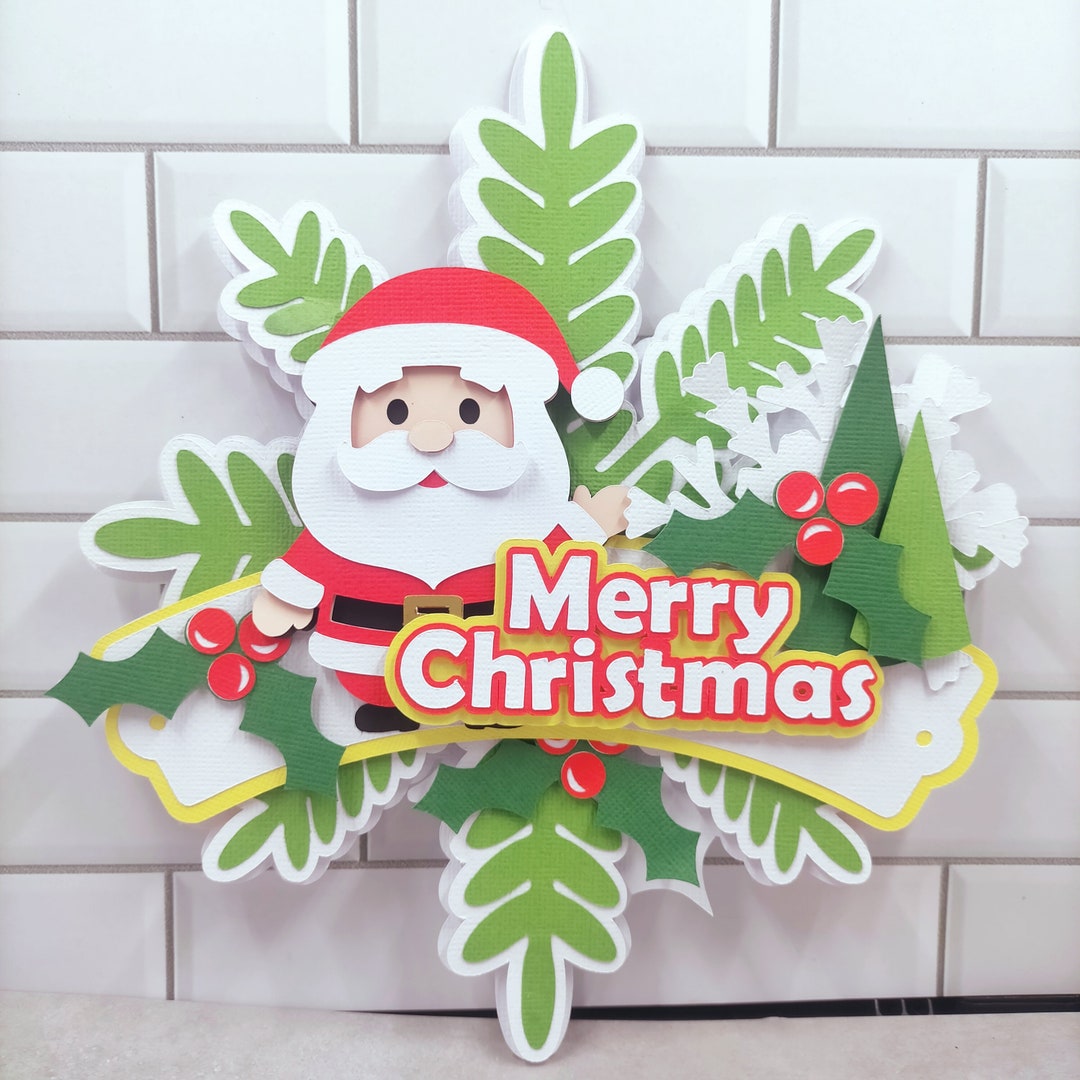 Christmas Santa Claus Cake Topper, 3D Birthday SVG Cricut Machine ...