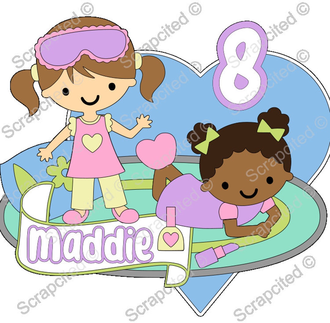 Slumber Sleepover Pyjama Party Teenage Girl 3D Cake Topper - Etsy