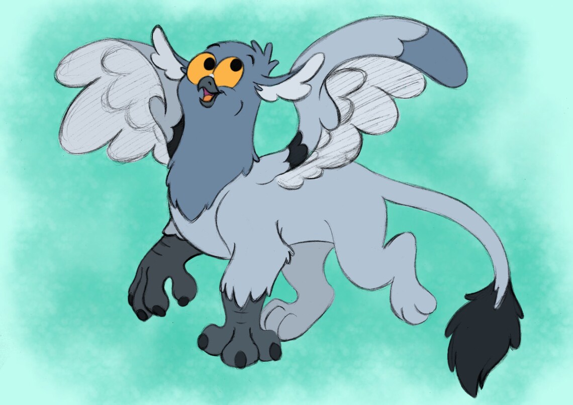 A4 Pigeon Griffin Print - Etsy
