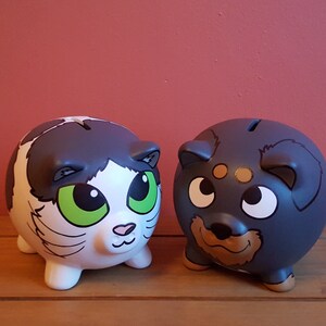 Pet Portrait Piggy Bank - Etsy