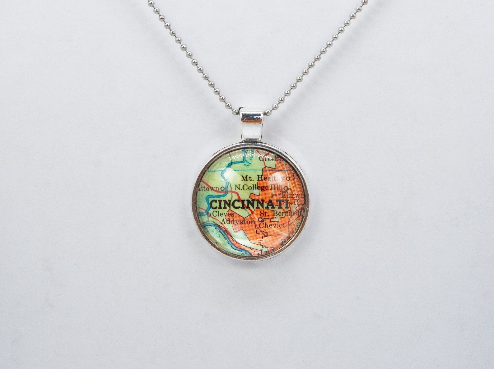 CUSTOM Map Necklace: Personalize With the Vintage Map Location of YOUR ...