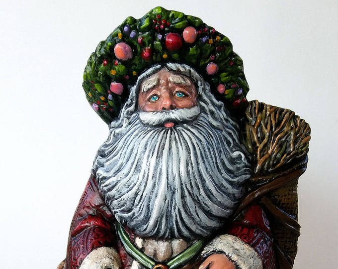 Hand Painted Ceramic Old World Santa Claus St. Nicholas Father ...