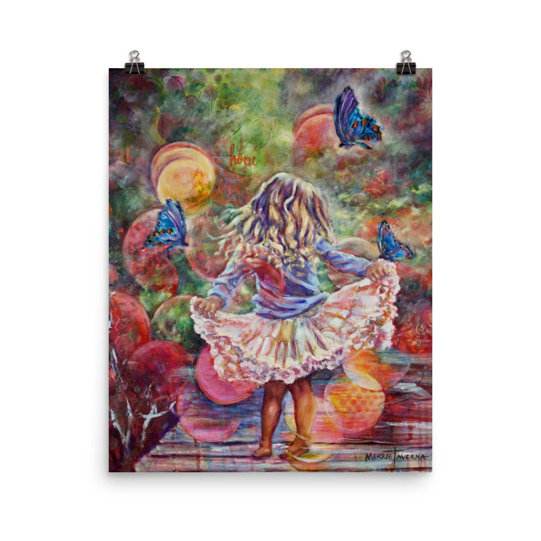 Pure Joy Giclée Art Print From Original Mixed Media Painting of Joy ...