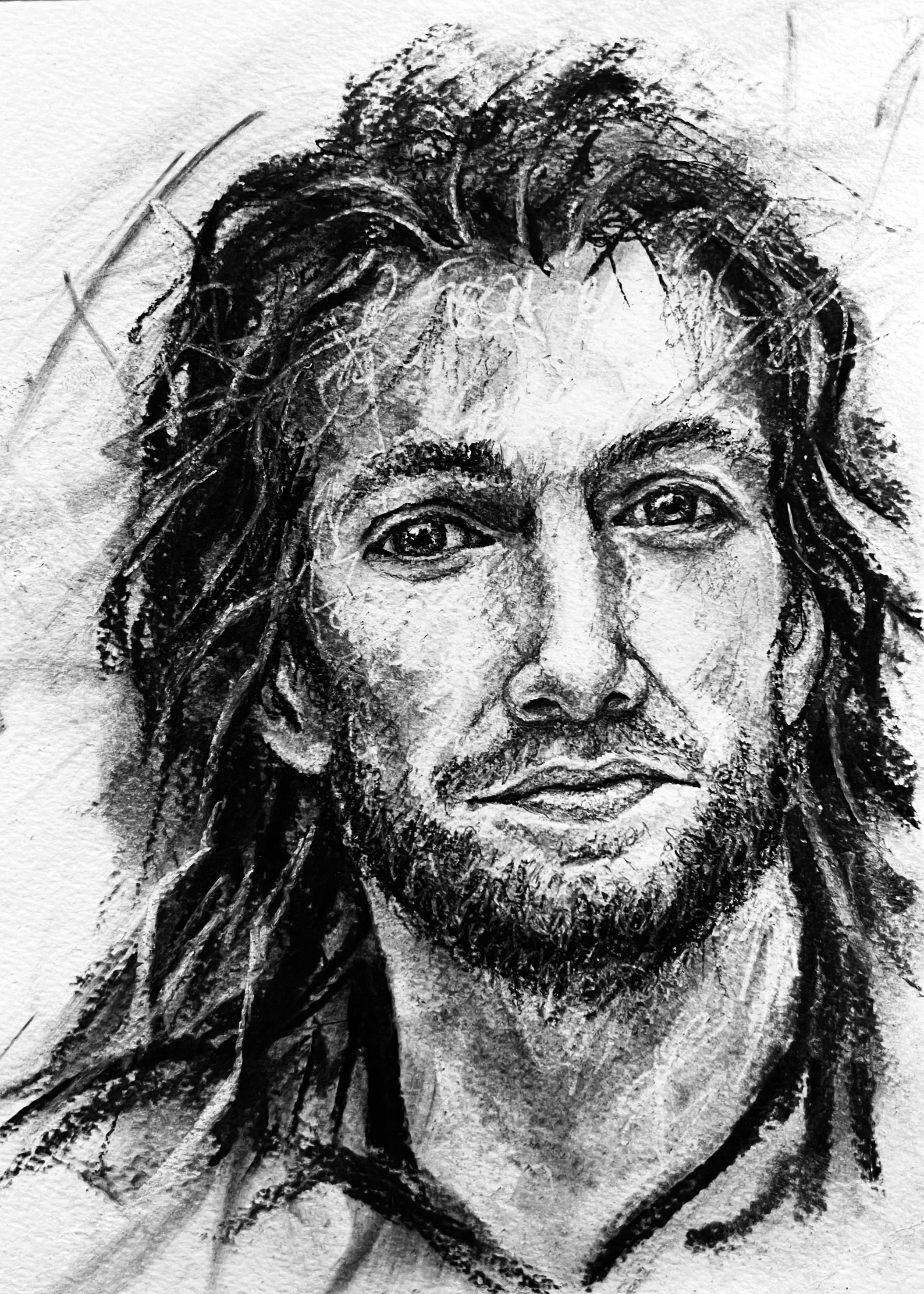 Jesus Christ Eyes of Love 8 X 10 Giclée Print From Original Charcoal ...