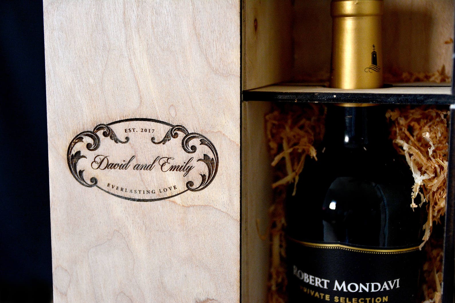Engraved Wooden Wine Box Wine Bottle Box Engraved Wine Box - Etsy