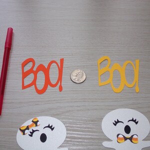 Ghost Halloween Party 8 Ghost Cut Outs 8 Boo Cut Outs Orange - Etsy