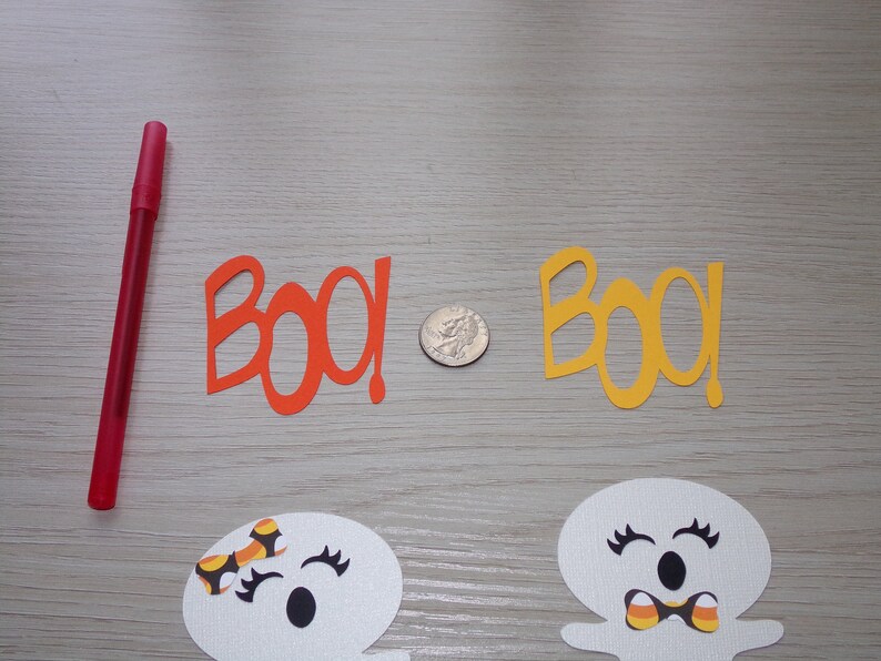 Ghost Halloween Party 8 Ghost Cut Outs 8 Boo Cut Outs Orange - Etsy