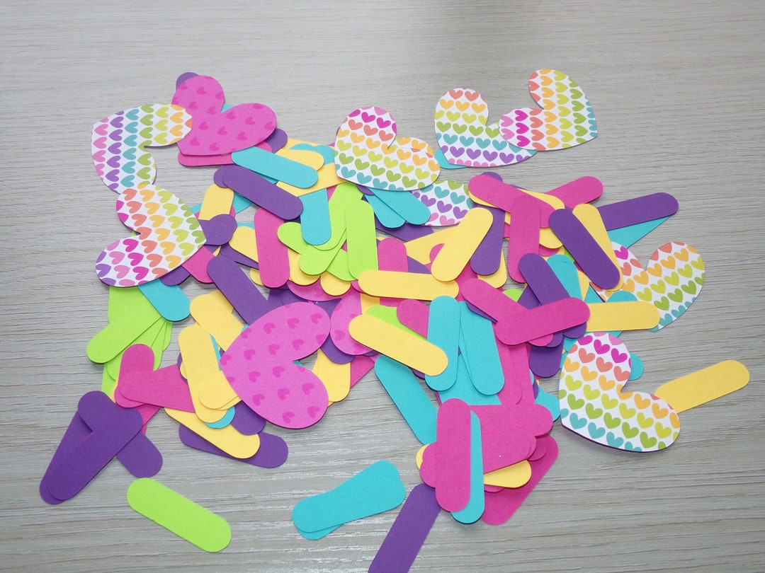 Rainbow Sprinkles Confetti Bright Pink, Blue, Yellow, Green and Dark ...