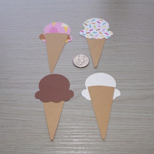 Ice Cream Confetti Ice Cream Sprinkle Cones, Chocolate, Strawberry and ...