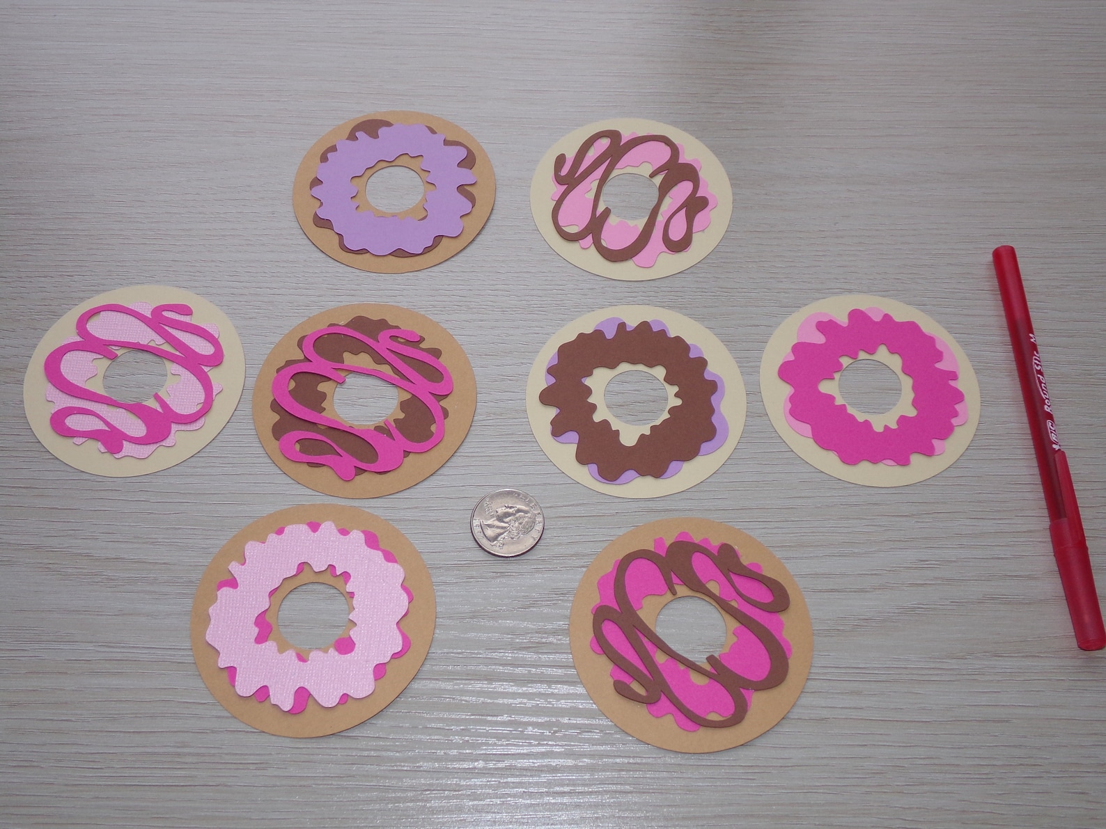 Donut Birthday Party Confetti: Handmade Cardstock Donuts & Sprinkles - Etsy