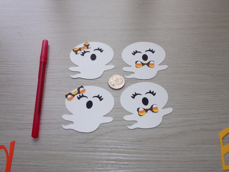 Ghost Halloween Party 8 Ghost Cut Outs 8 Boo Cut Outs Orange - Etsy