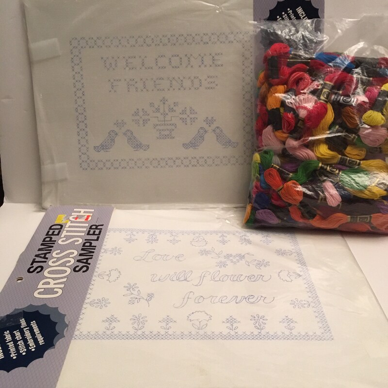 Stamped Embroidery Kits - Etsy