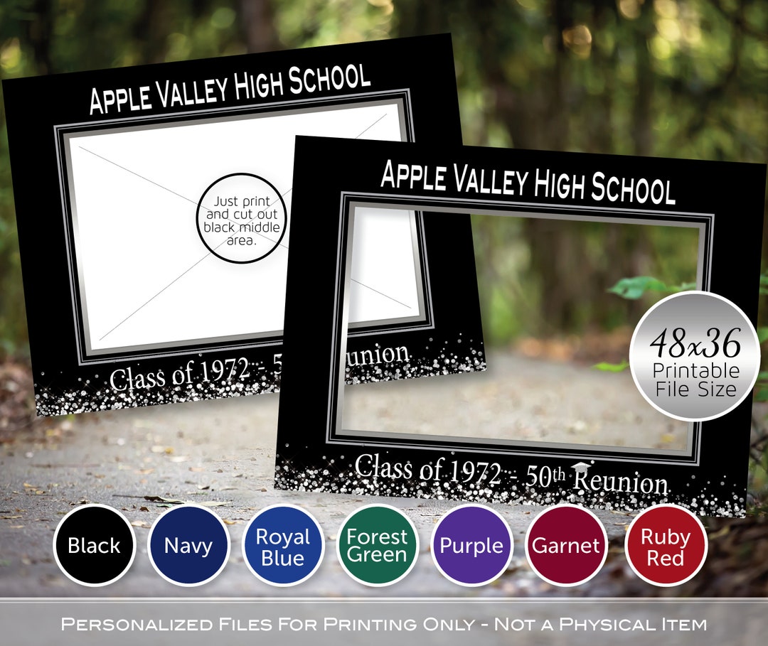 Class Reunion Selfie Photo Sign 48x36 Inch Printable | Any Class of ...