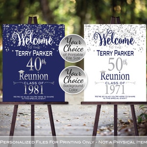 Class Reunion Personalized Welcome Sign Printable File | Etsy