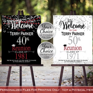 Class Reunion Personalized Welcome Sign Printable File | Etsy