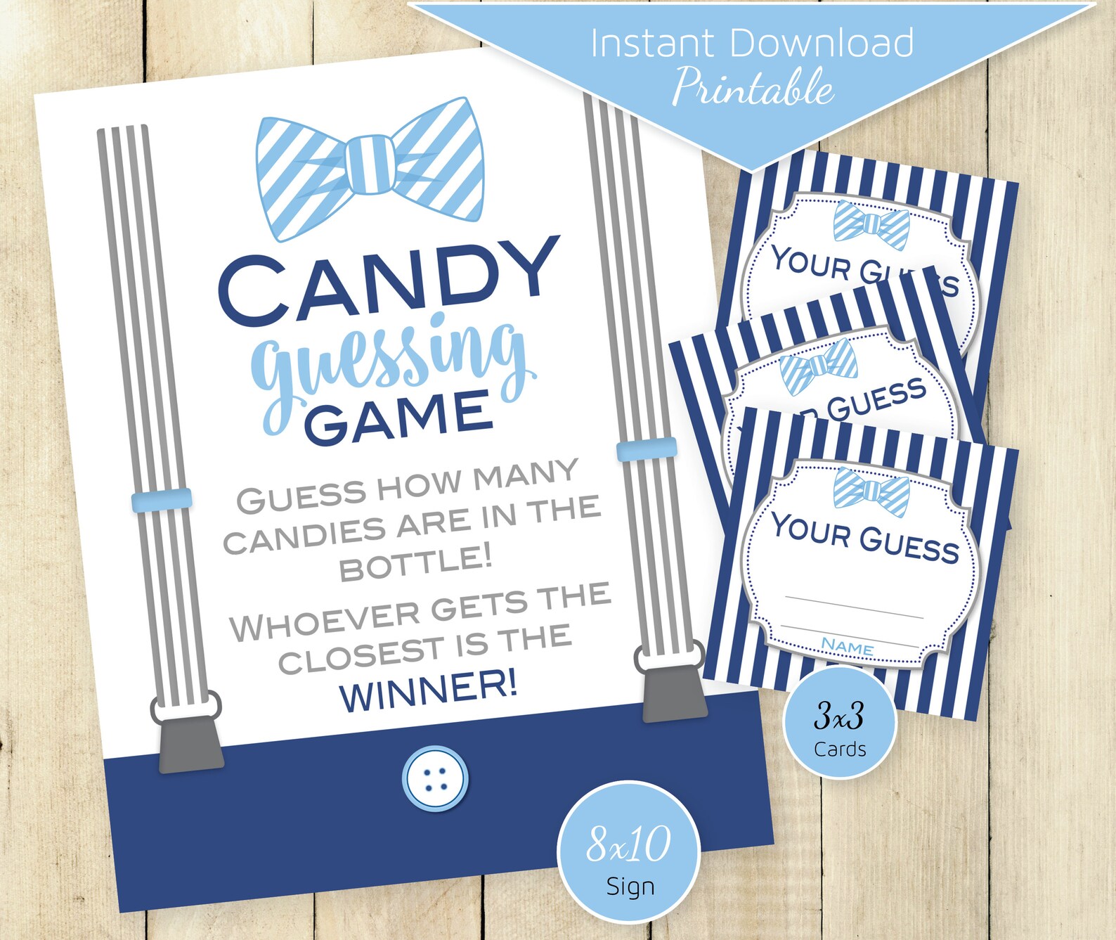 Candy Guessing Game Baby Shower Printables 8x10 Table Sign | Etsy