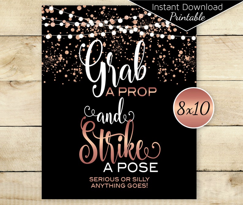 Photo Grab a Prop Table Sign Woman's Birthday Printable - Etsy