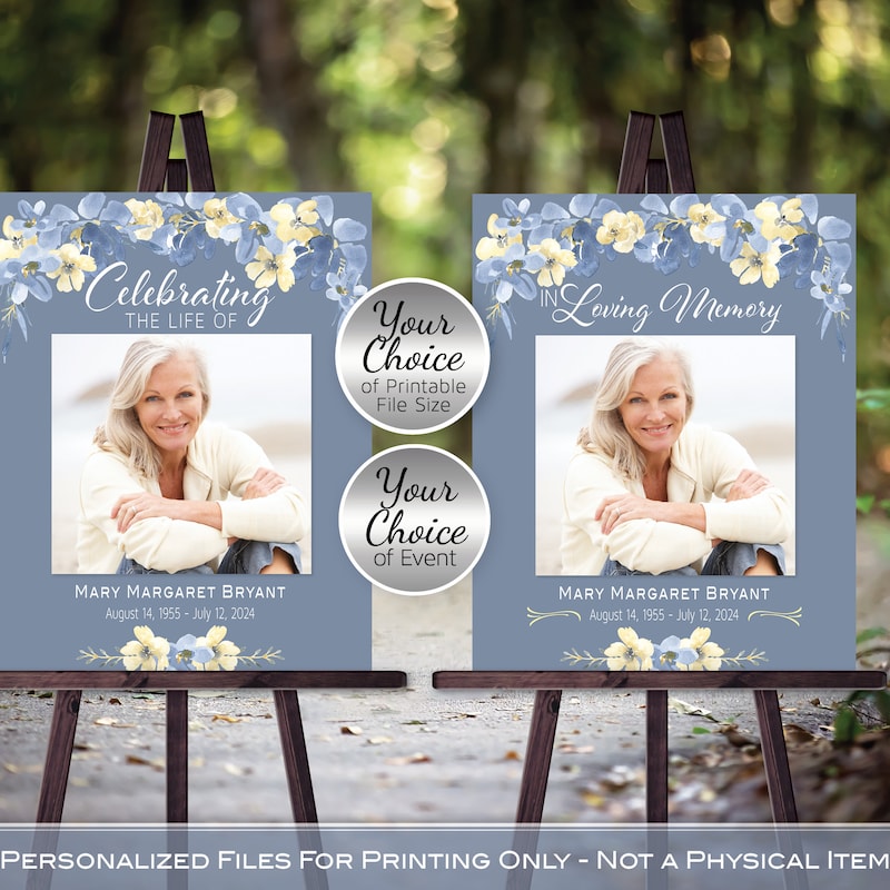 Blue Funeral Background - Etsy