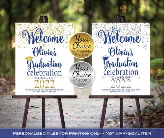 Graduation Celebration Party Personalized Welcome Sign - Etsy