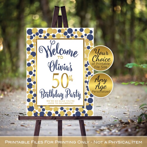 30th Birthday Party Welcome Sign Navy and Rose Gold Any Age - Etsy 30th Birthday Party Welcome Sign Navy and Rose Gold Any Age - Etsy